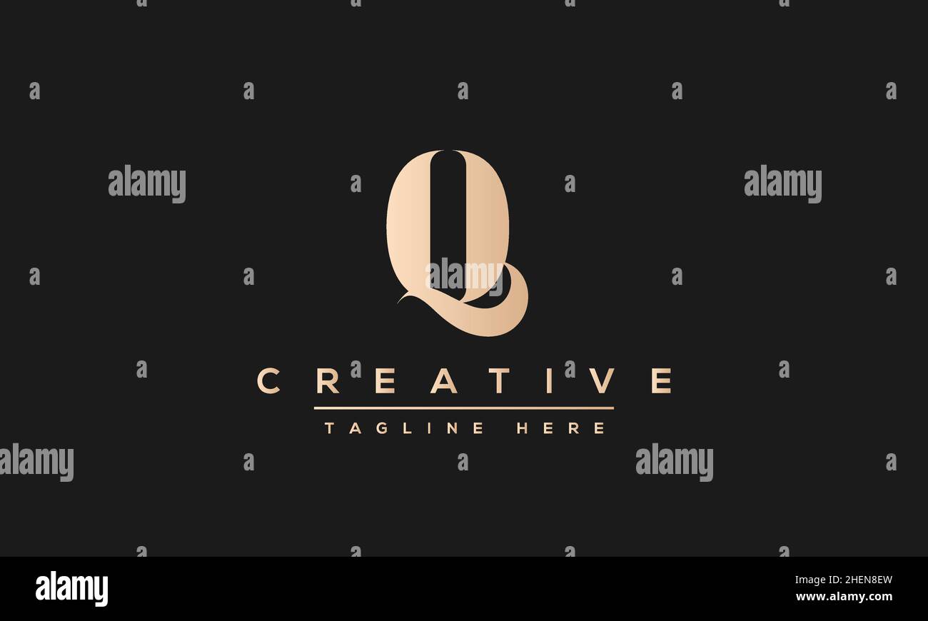 Abstract monogram letter Q logo icon design. Minimalist Q QQ creative ...