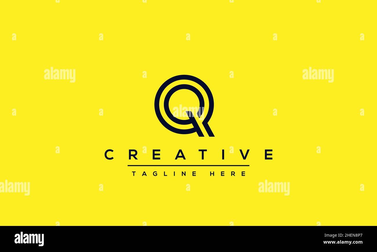 Abstract monogram letter Q logo icon design. Minimalist Q QQ creative ...