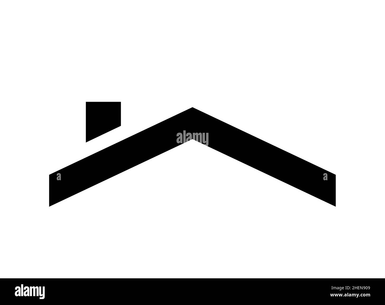 House roof icon logo vector silhouette. Flat roof house symbol estate ...