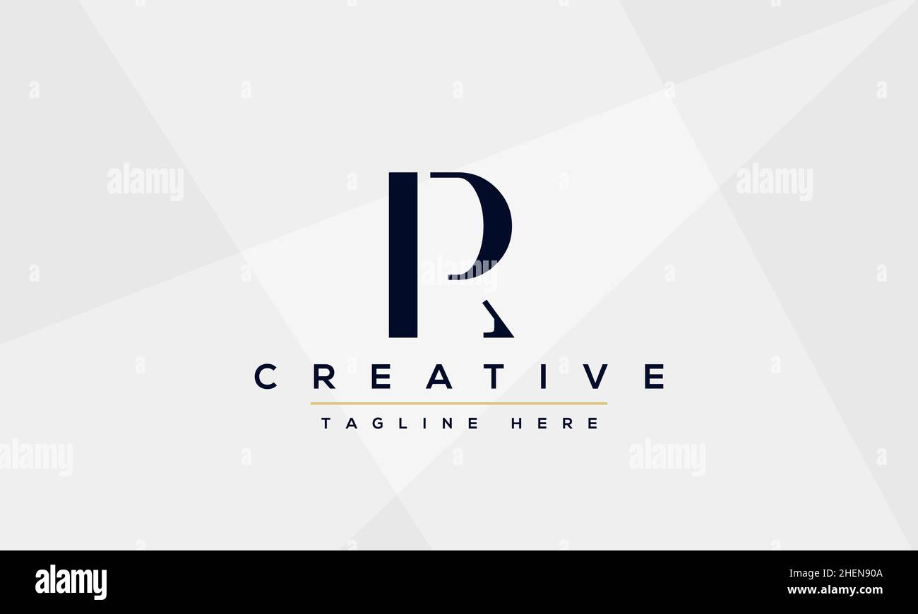 Abstract monogram letter R logo icon design. Minimalist R RR creative ...