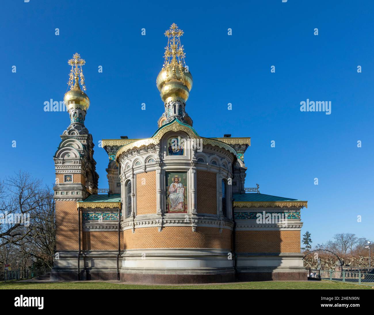 Russian chapel on the Mathildenhoehe in Darmstadt, Germany Stock Photo ...