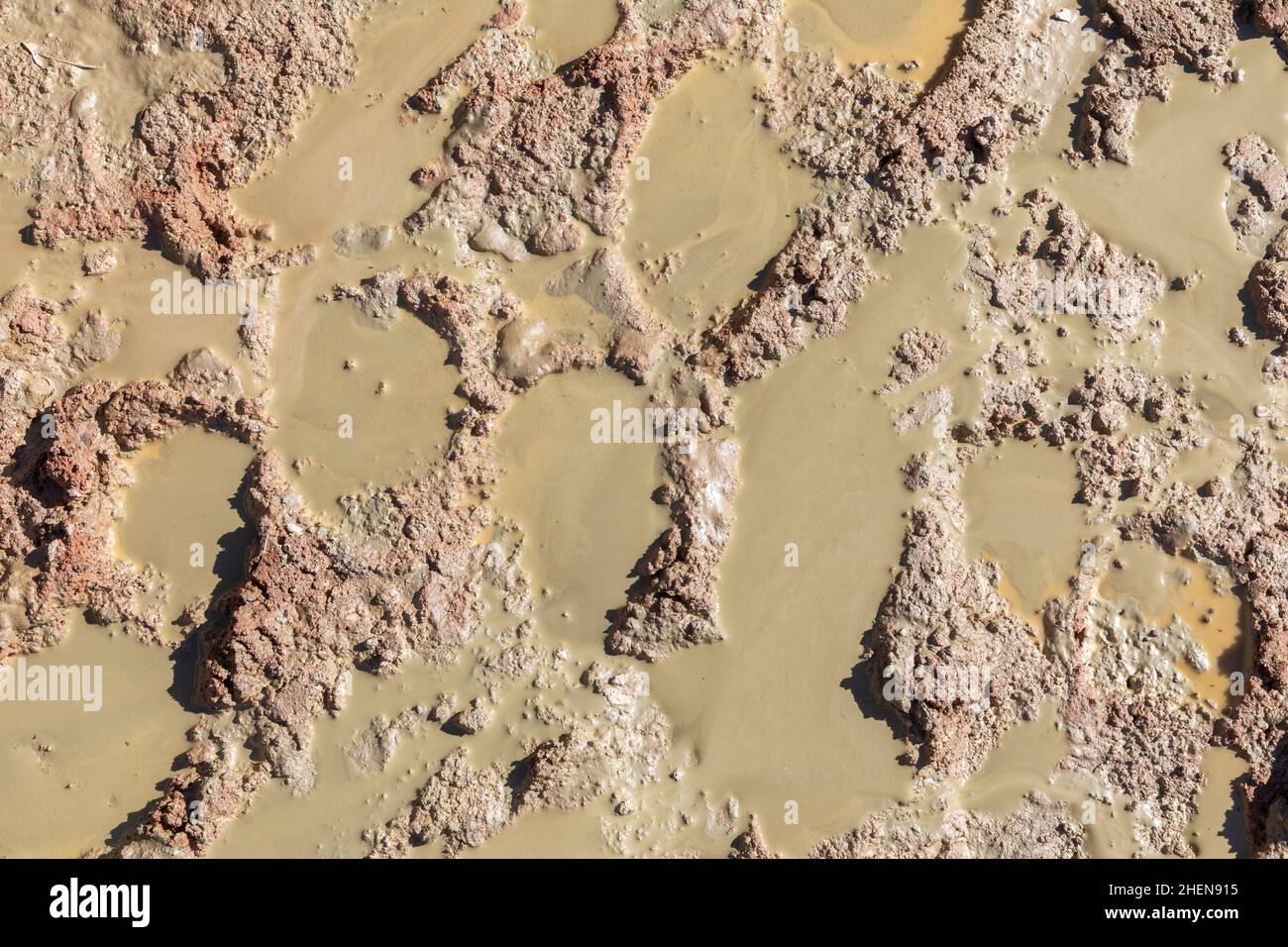 wet clay background in detail as nature background like hot springs ...