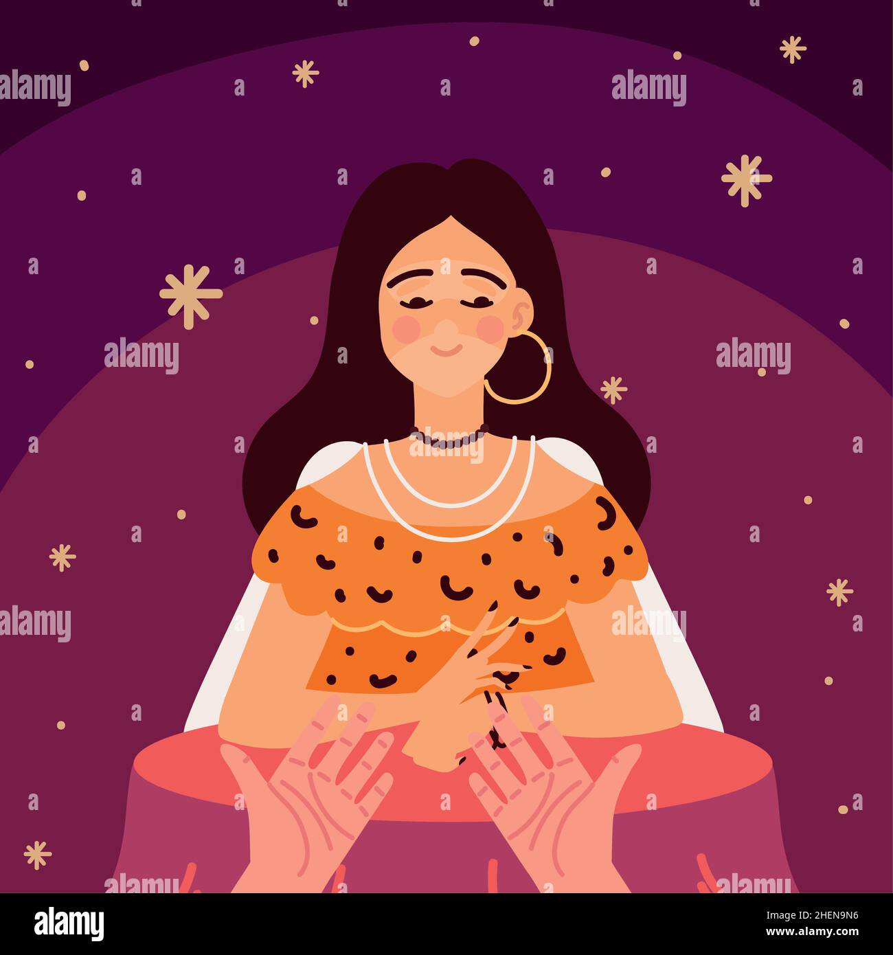 woman telling future Stock Vector Image & Art - Alamy
