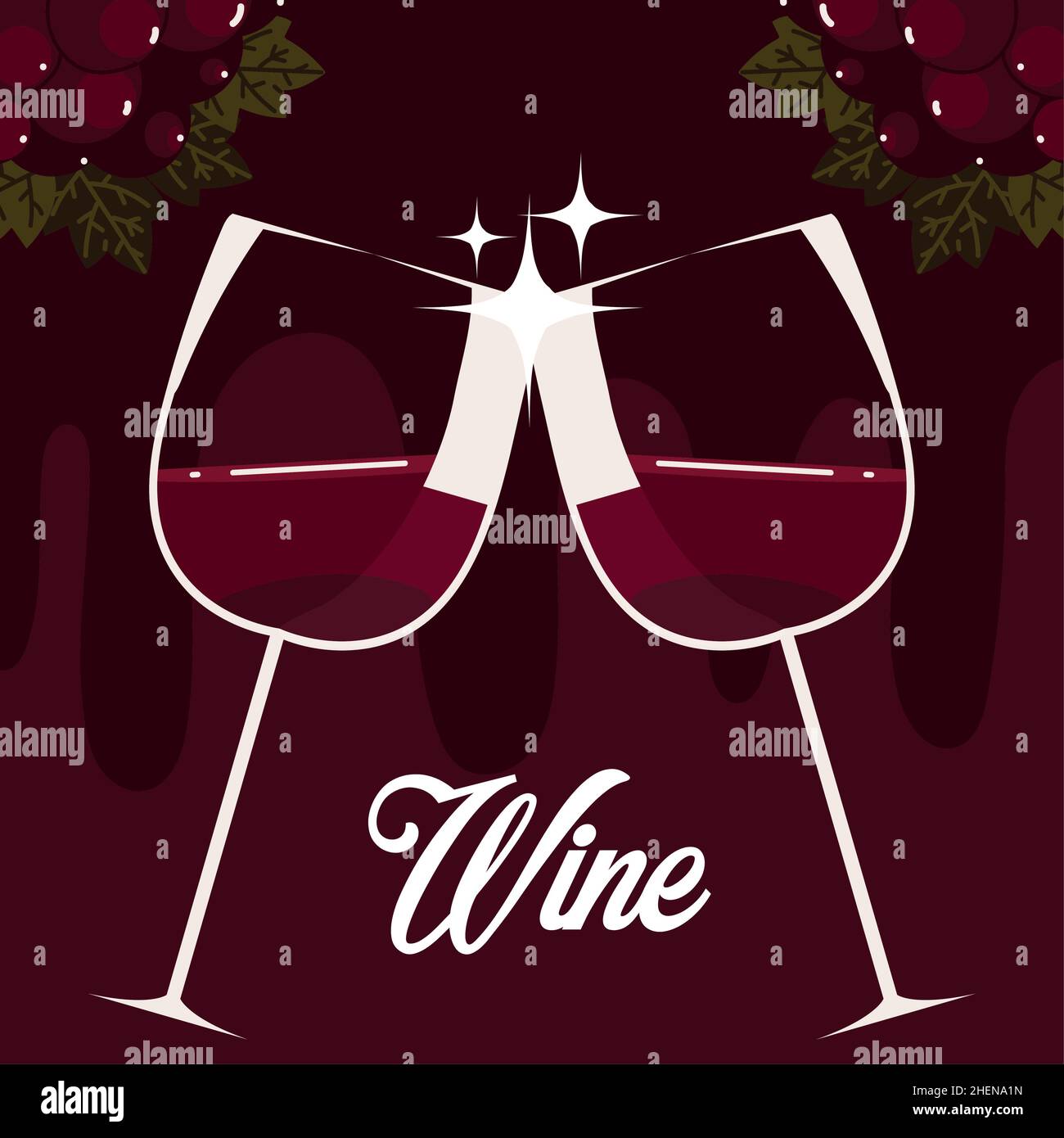 wine glasses toast Stock Vector Image & Art - Alamy
