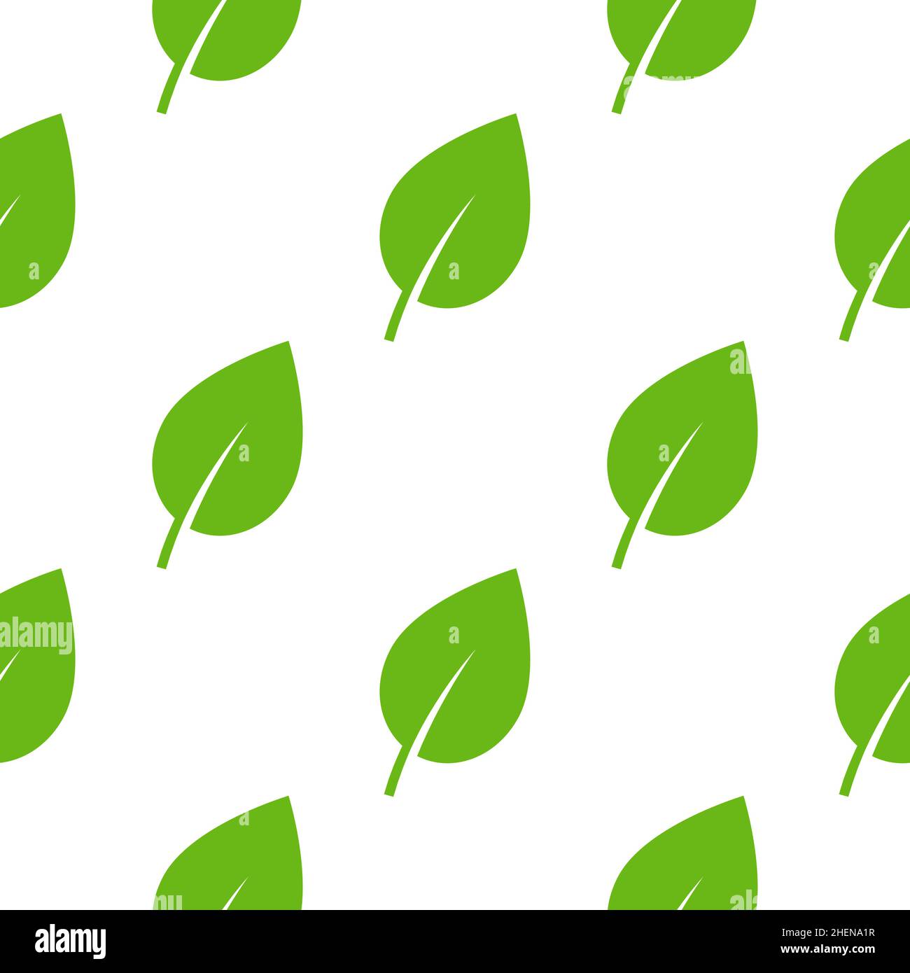 Green leaf pattern vector seamless background organic flat design ...