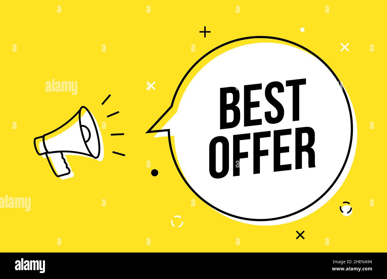 Megaphone best deal speech Stock Vector Images - Alamy