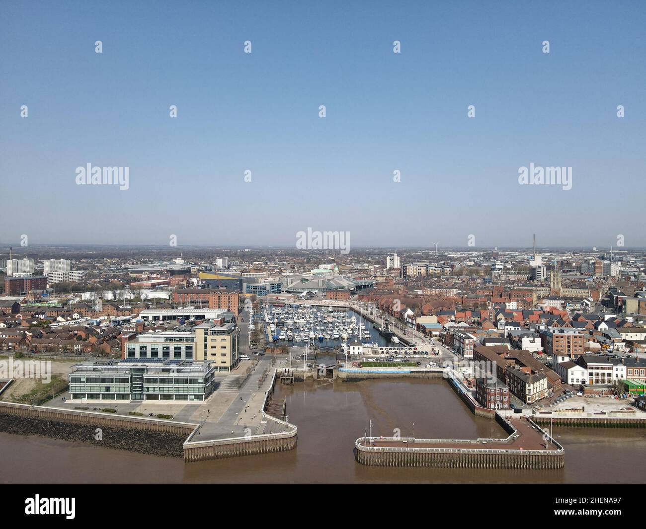 Aerial view of Kingston upon Hull Stock Photo - Alamy