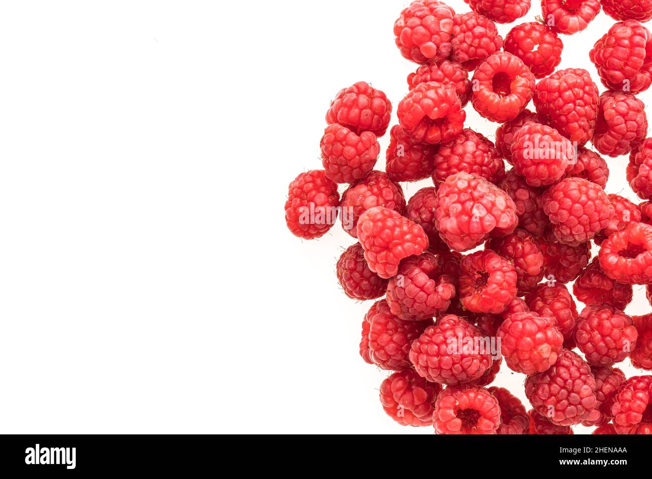 Group of Rasberry fruit isolated on white background Stock Photo - Alamy