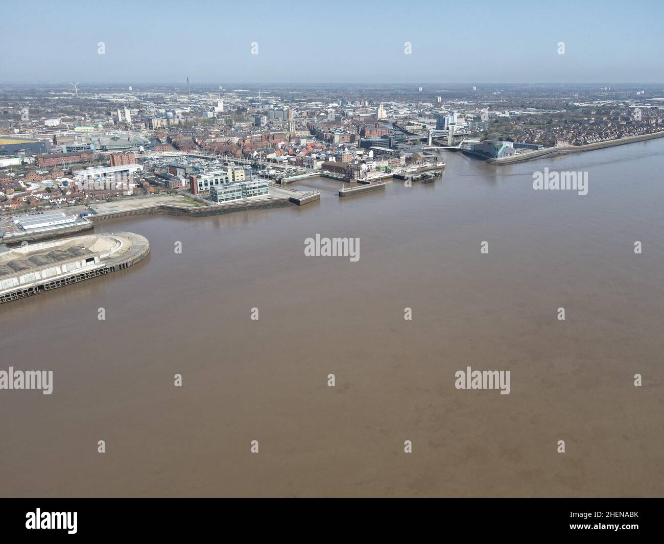 Aerial view of Kingston upon Hull Stock Photo - Alamy