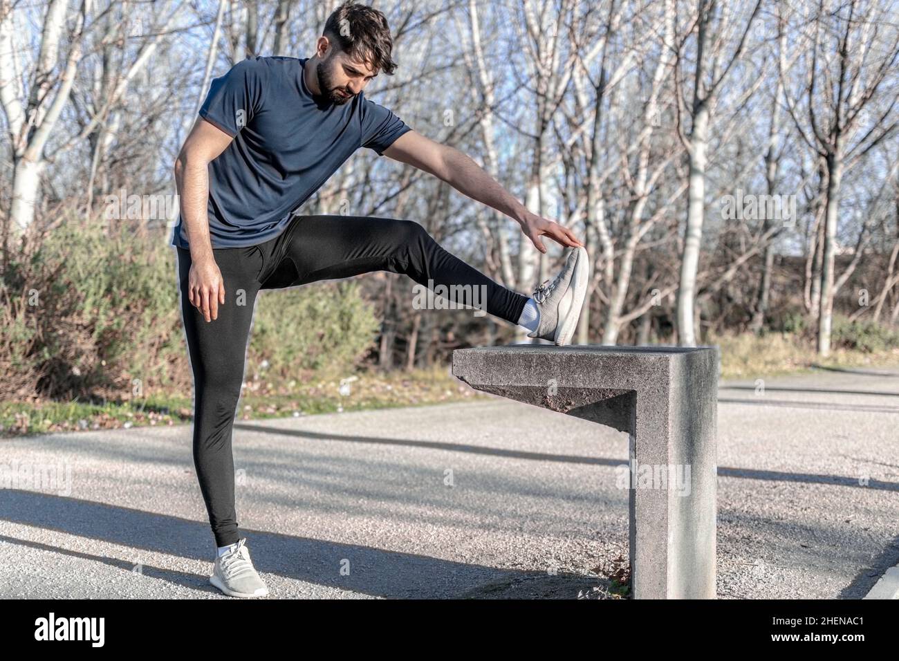 Man with muscular legs running up hi-res stock photography and images ...