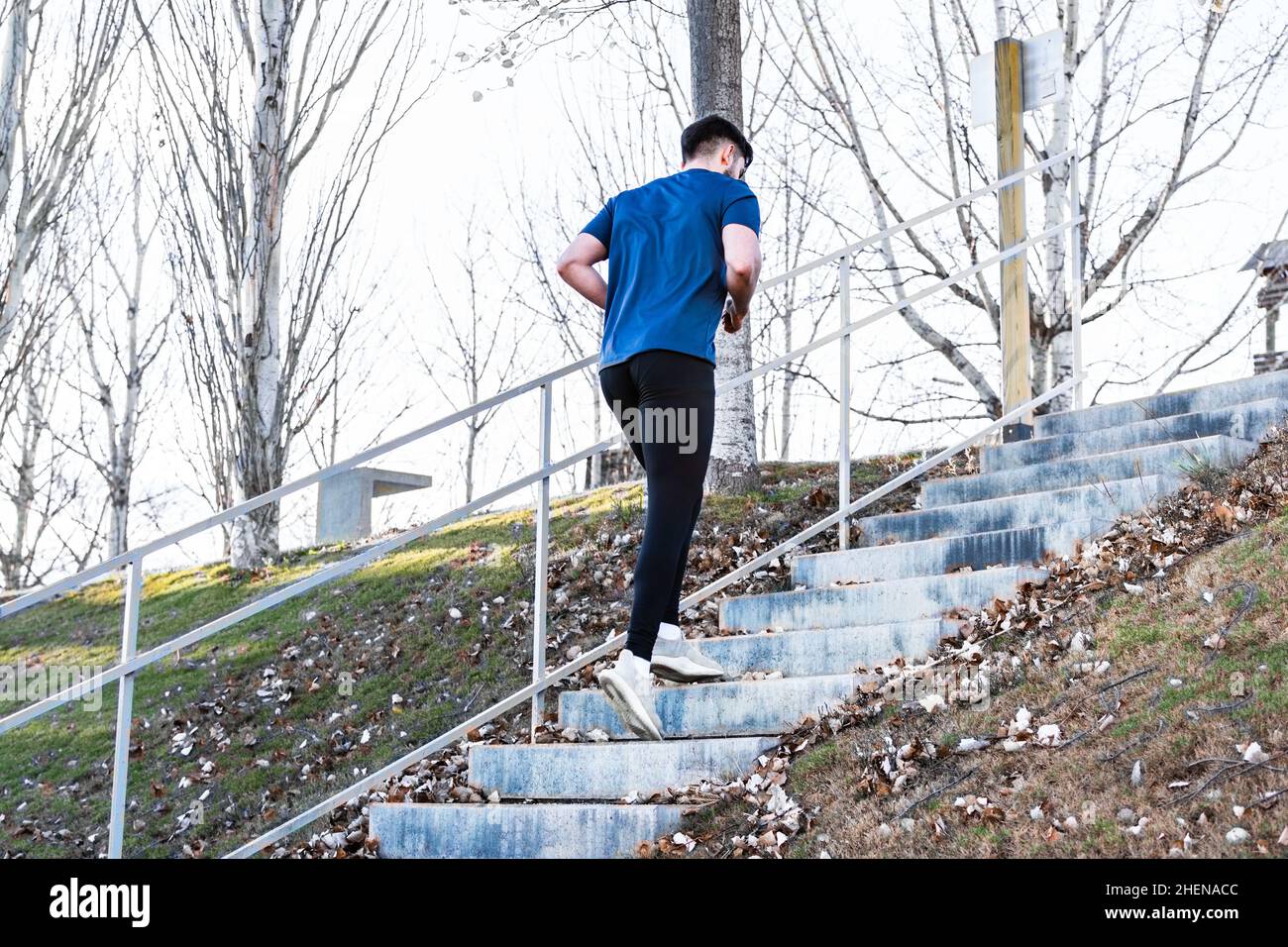 Man leg muscles stairs hi-res stock photography and images - Alamy