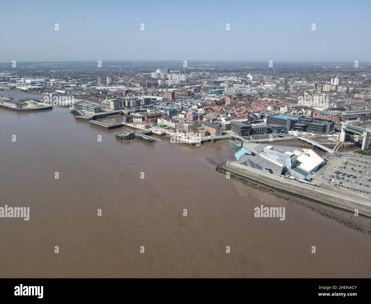 Aerial view hull city centre hi-res stock photography and images - Alamy