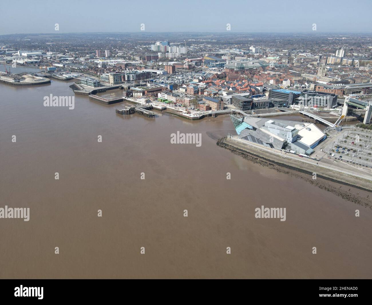 Aerial view of Kingston upon Hull Stock Photo - Alamy