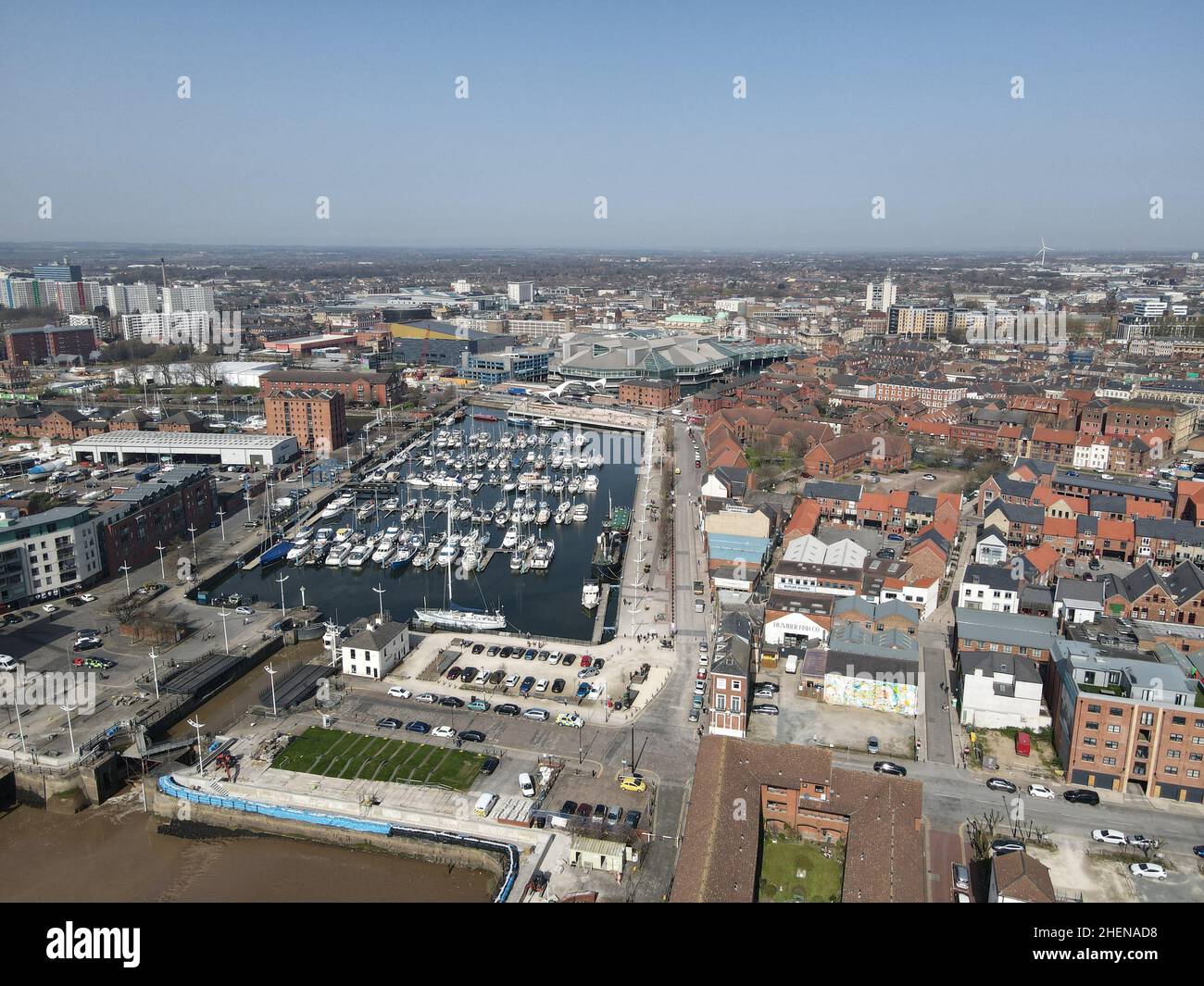 Aerial view of Kingston upon Hull Stock Photo - Alamy