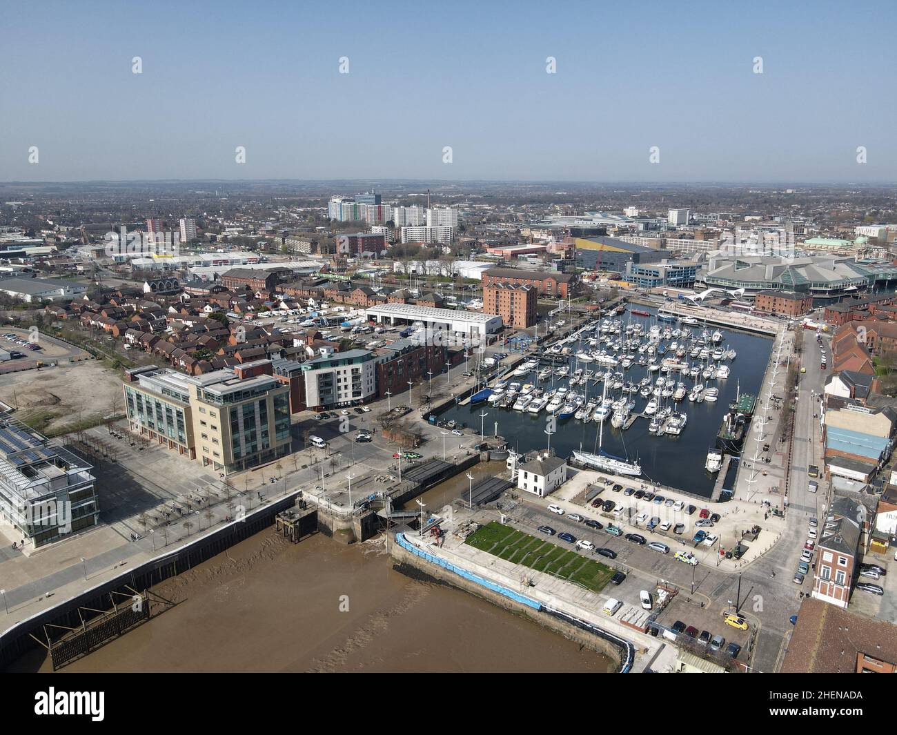 Aerial view of Kingston upon Hull Stock Photo - Alamy