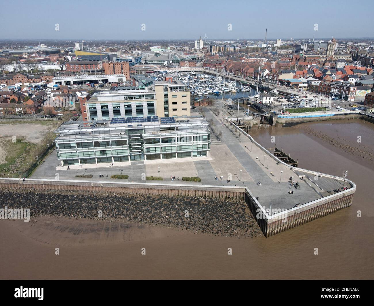 Aerial view of Kingston upon Hull Stock Photo - Alamy
