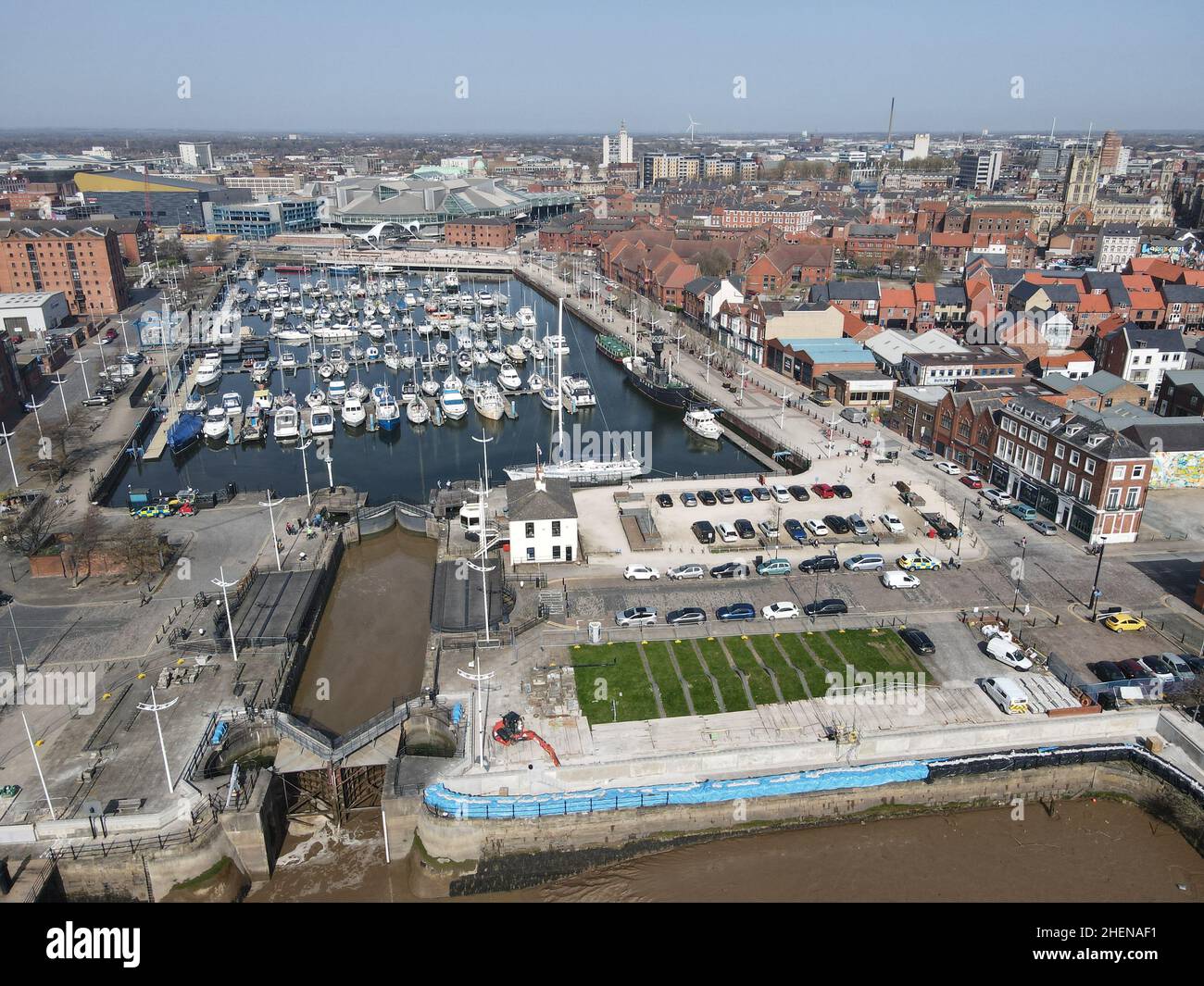 Aerial view of Kingston upon Hull Stock Photo - Alamy