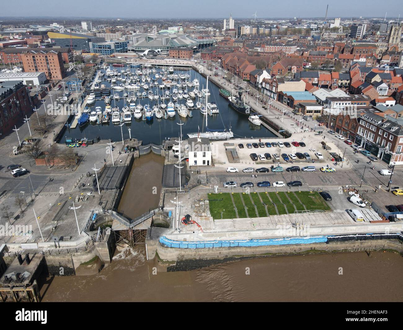 Aerial view of Kingston upon Hull Stock Photo - Alamy