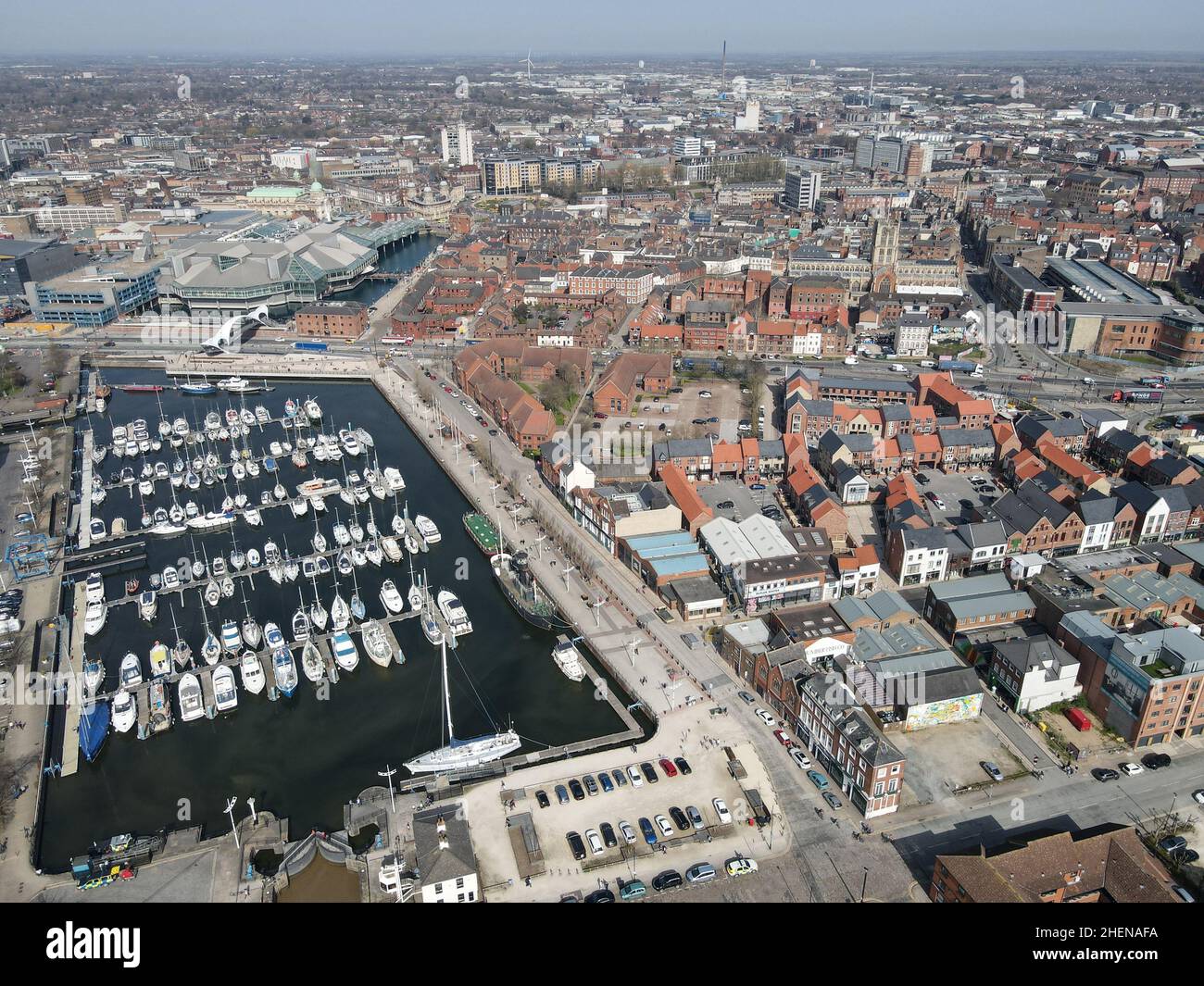 Aerial view of Kingston upon Hull Stock Photo - Alamy