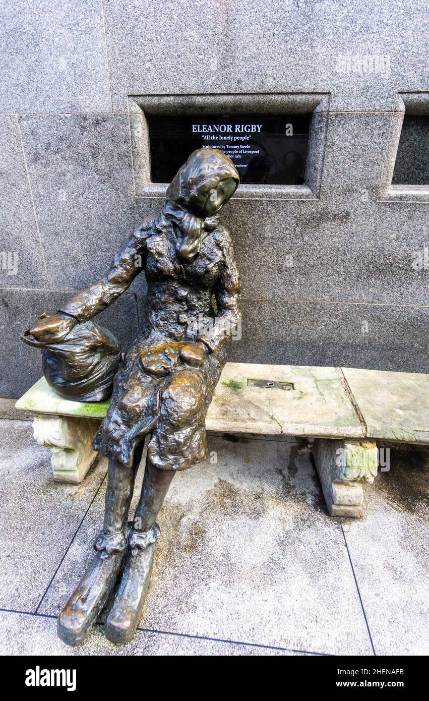 Eleanor Rigby a bronze statute by Tommy Steele on Stanley Street in ...