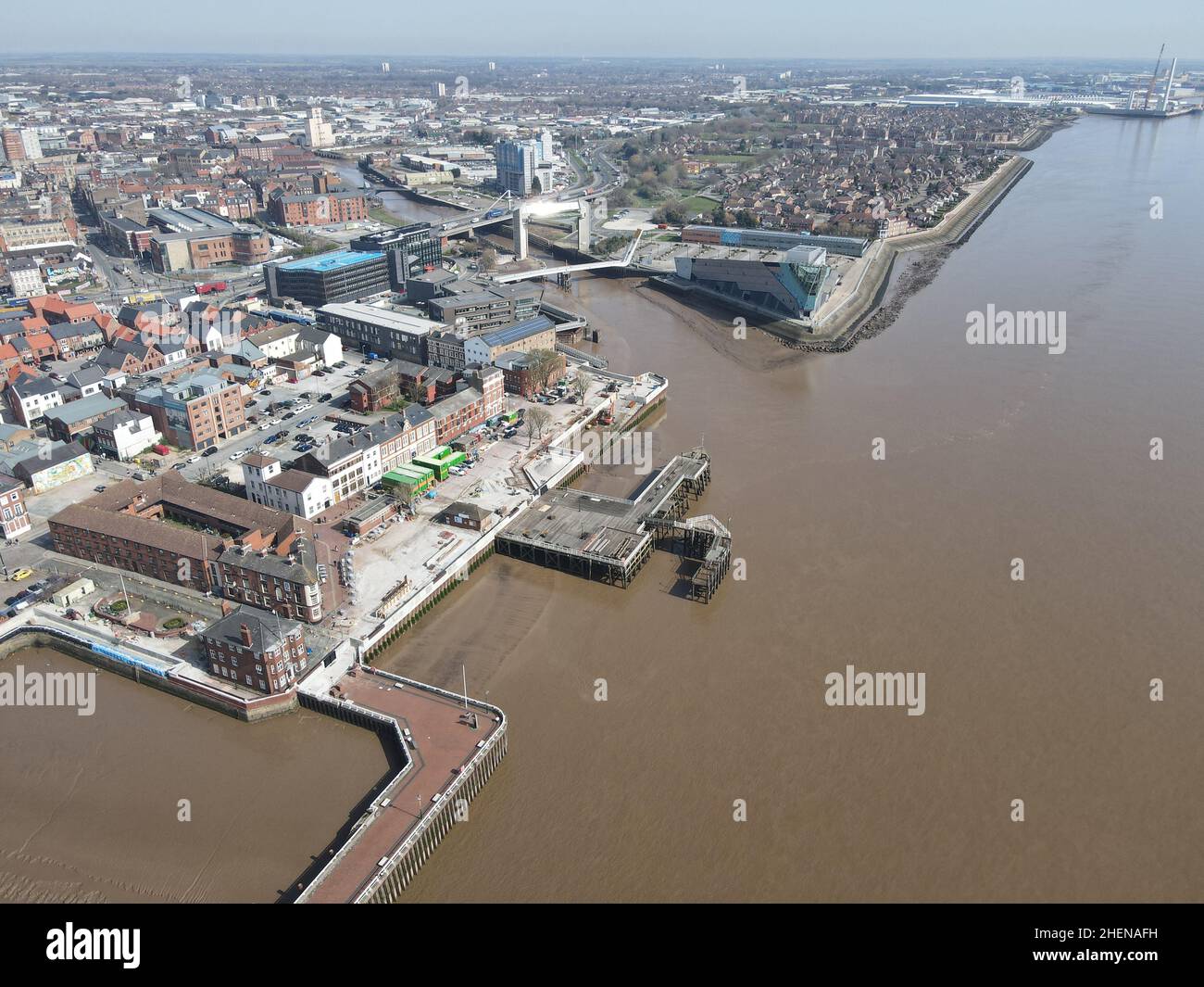 Aerial view of Kingston upon Hull Stock Photo - Alamy