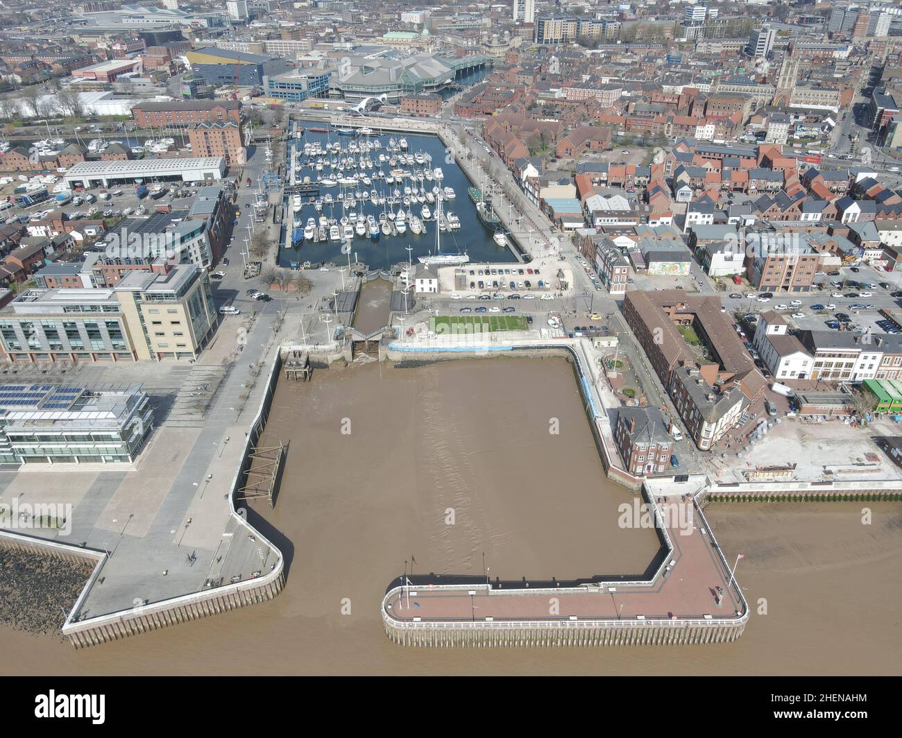 Aerial view of Kingston upon Hull Stock Photo - Alamy