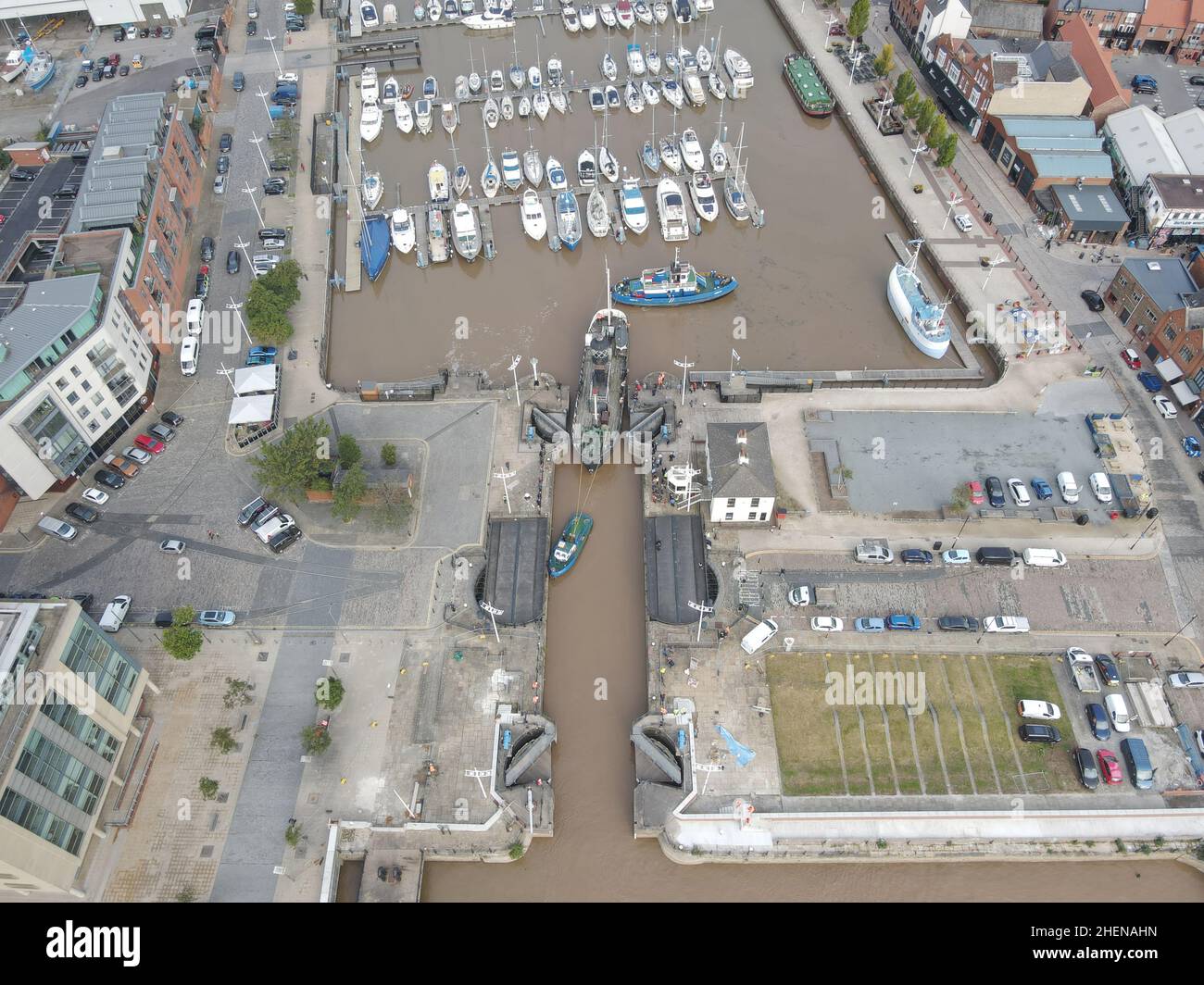 Aerial view of Kingston upon Hull Stock Photo - Alamy