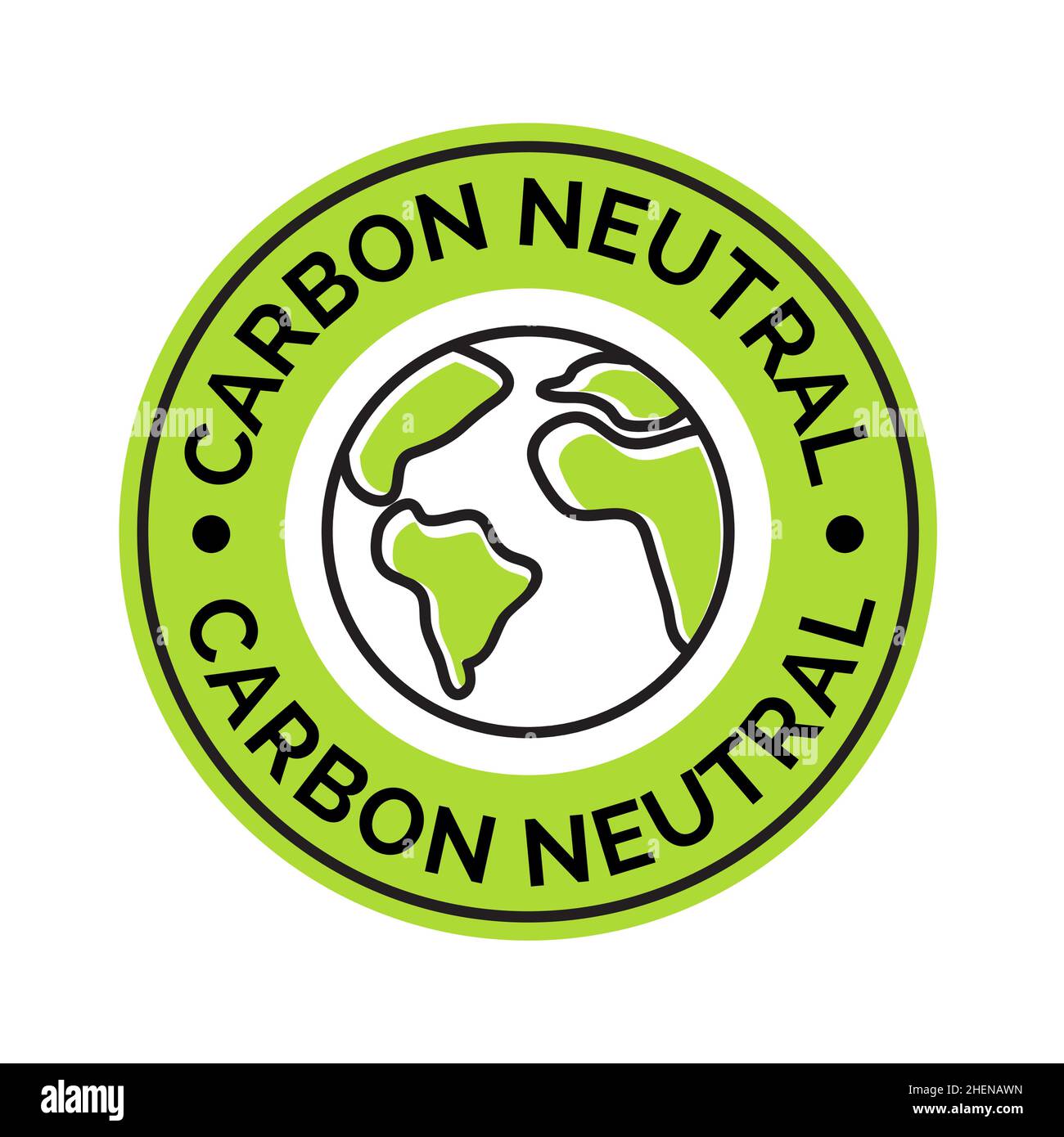 Carbon neutral icon stamp. CO2 energy monoxide carbon ecology ...