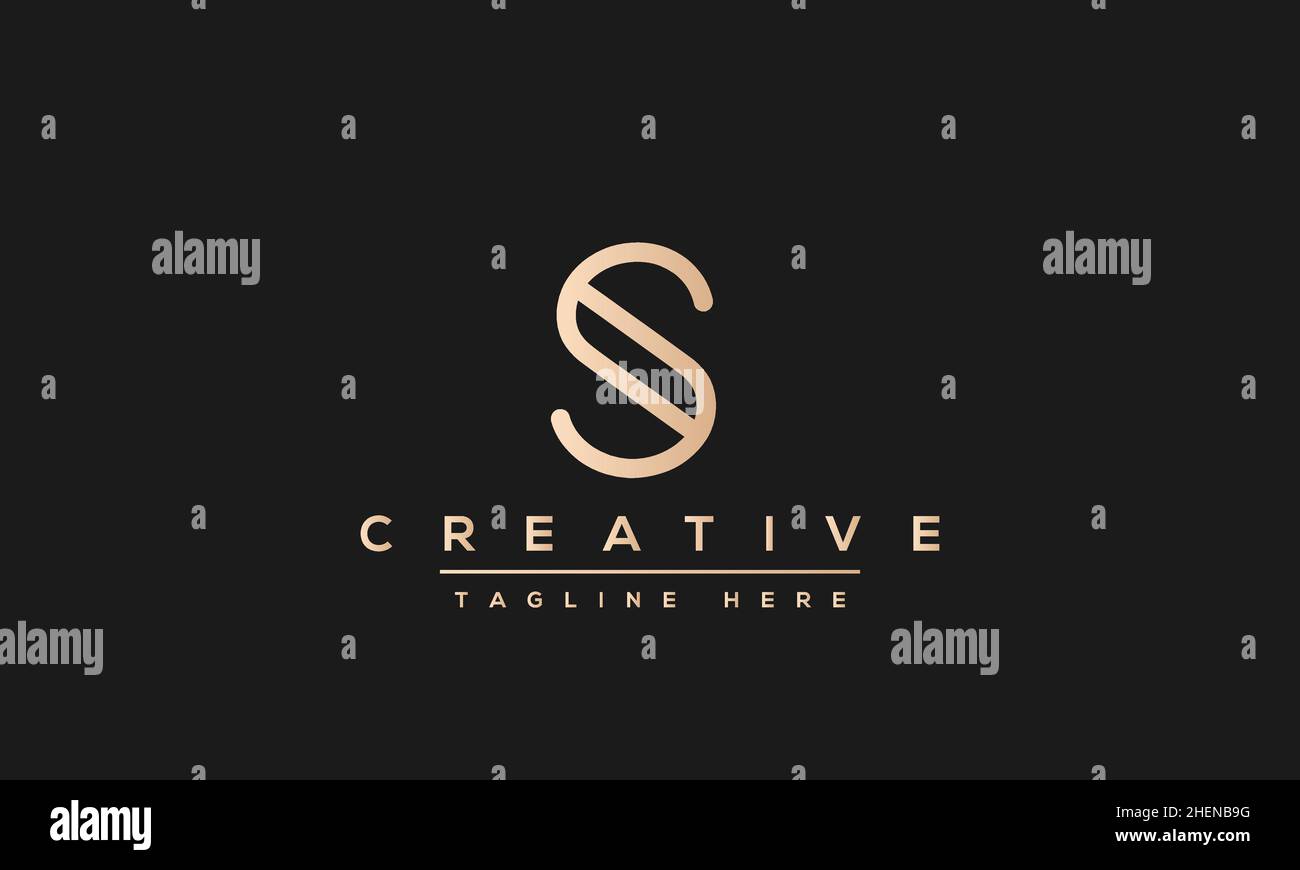 Simple Elegant Letter S Logo Design. Modern minimalist S SS creative ...