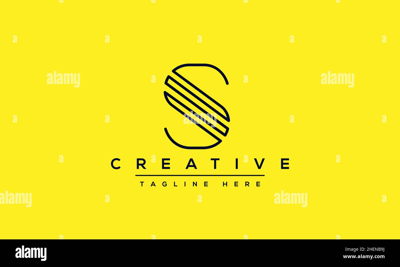 Simple Elegant Letter S Logo Design. Modern minimalist S SS creative ...