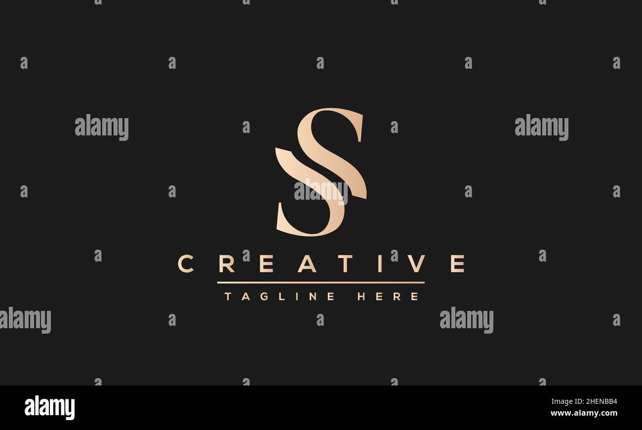 Simple Elegant Letter S Logo Design. Modern minimalist S SS creative ...