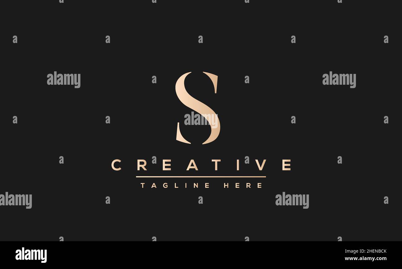 Simple Elegant Letter S Logo Design. Modern minimalist S SS creative ...