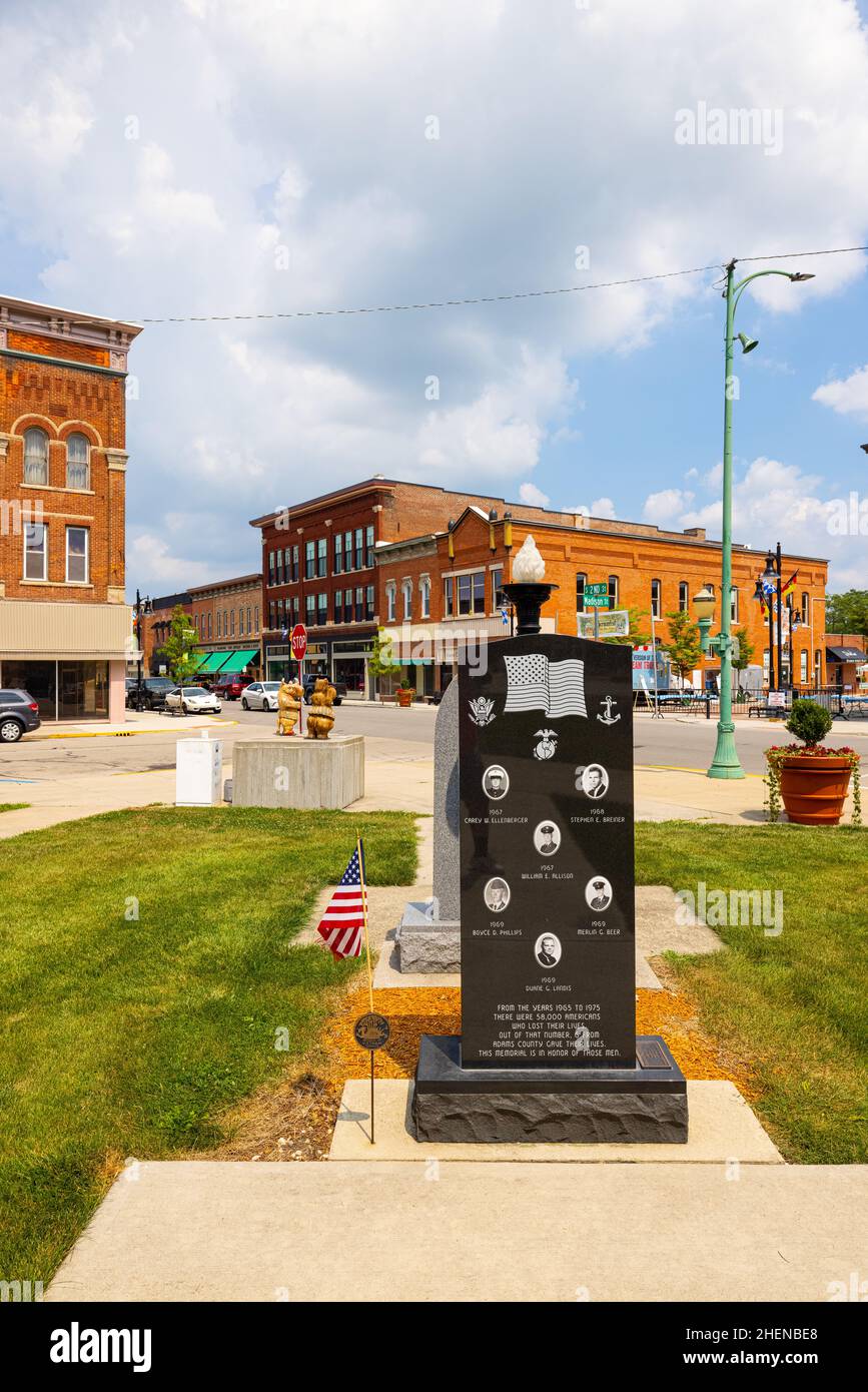 Decatur, Indiana, USA - August 21, 2021: The Vietnam War Memorial at ...