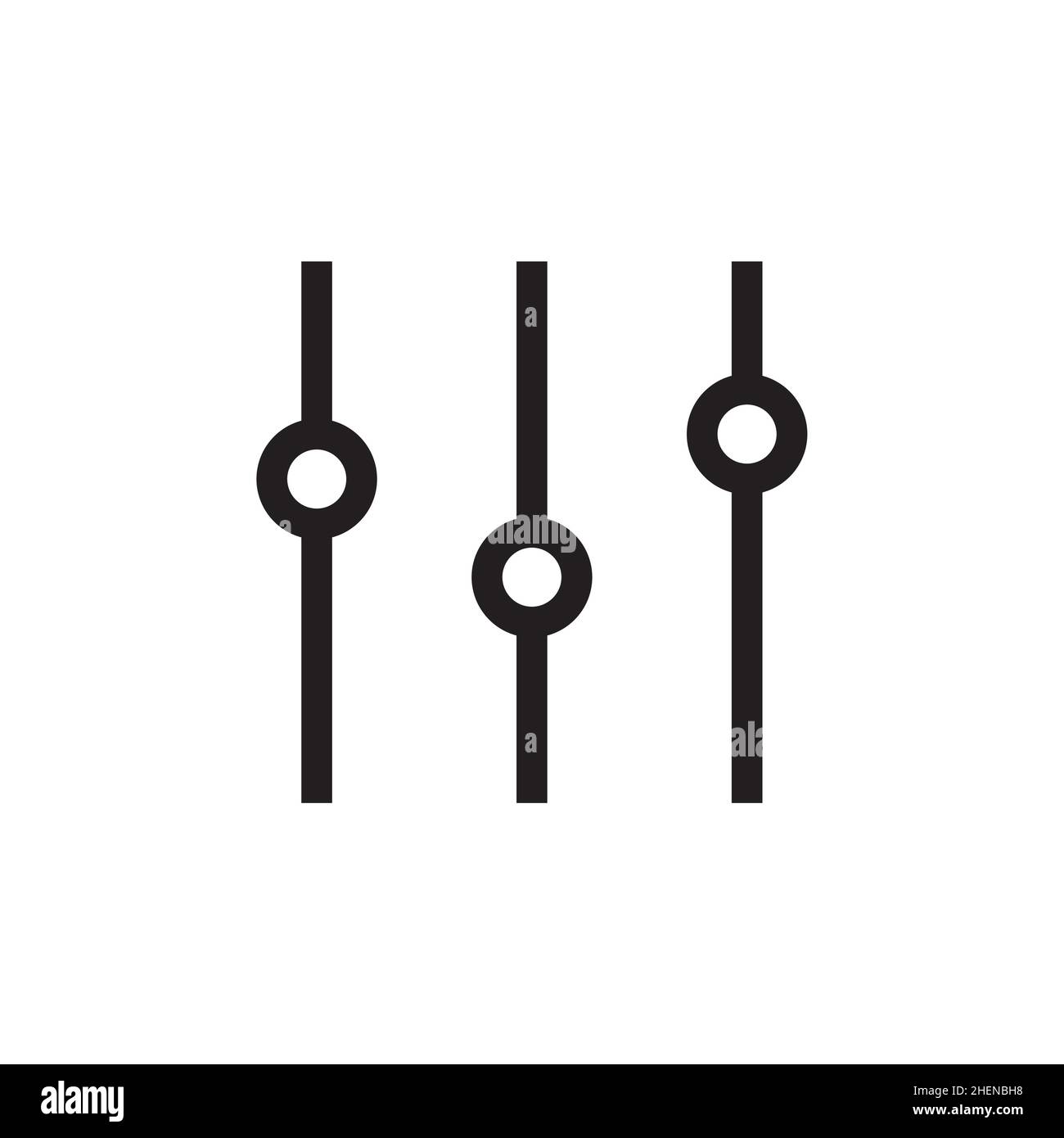 Sound mixer vector icon. Slider sound channel console control mixer ...