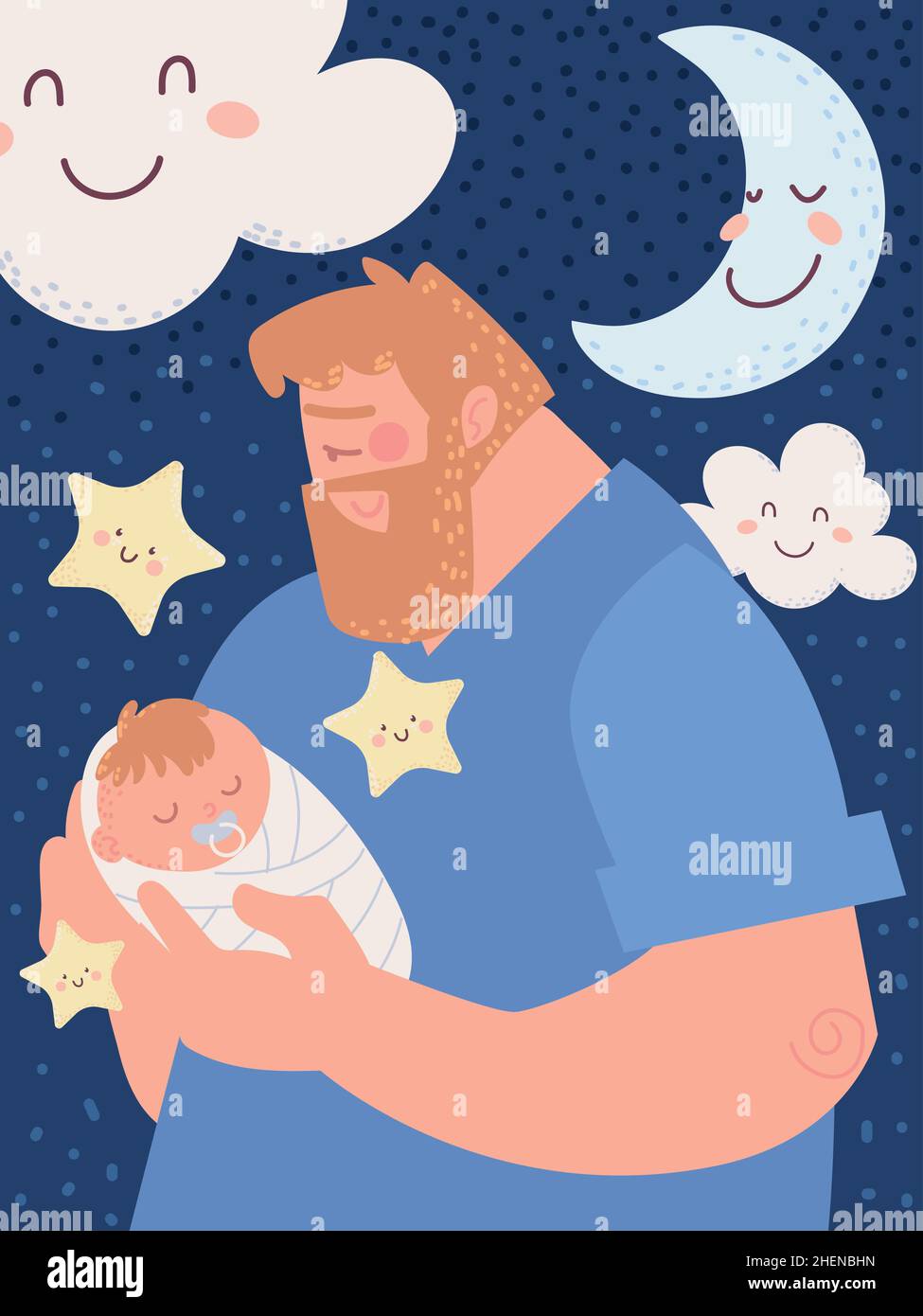 father carrying a baby Stock Vector Image & Art - Alamy
