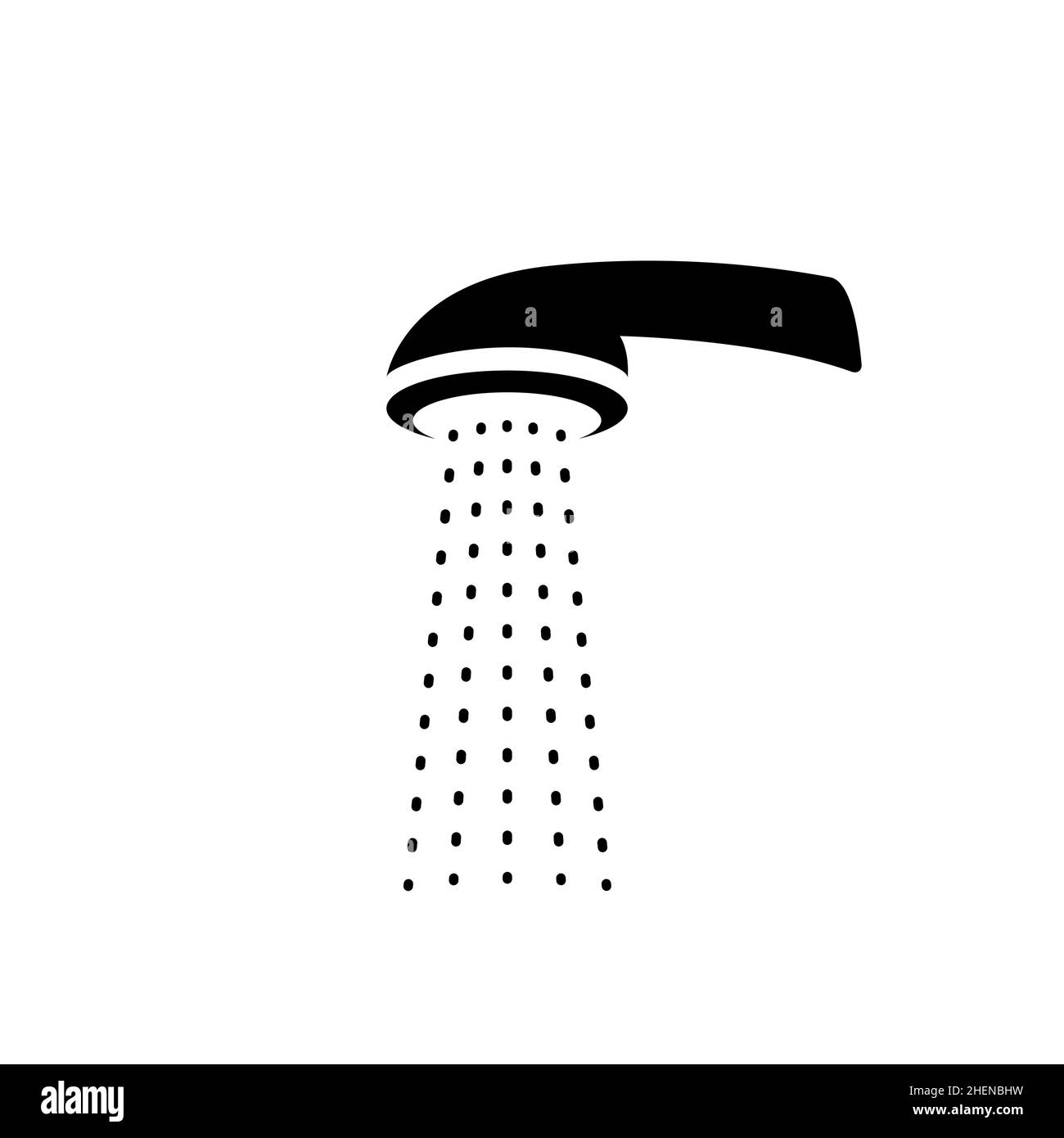 Shower vector head icon. Water shower symbol bathroom sign pictogram ...