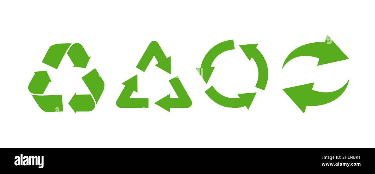 Vector waste sign logo icon. Environment eco symbol recycle illustration arrow concept Stock ...