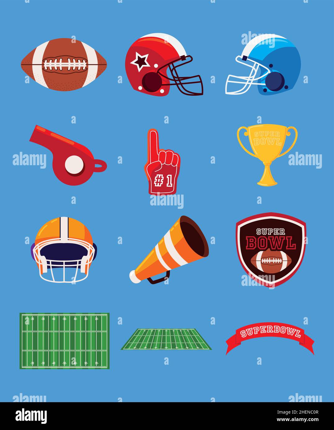 set of american football Stock Vector Image & Art - Alamy