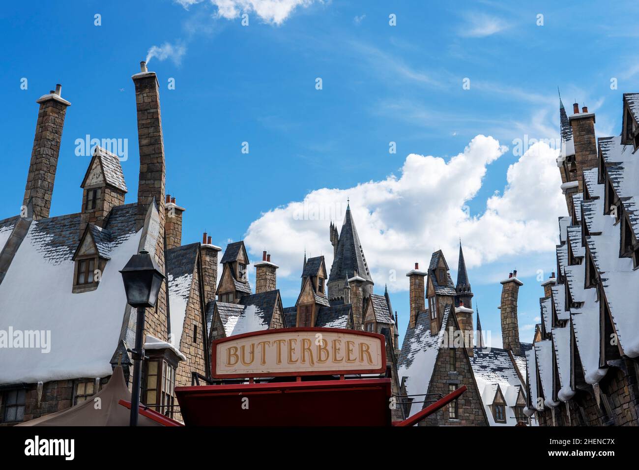 Orlando, USA – July 17, 2021: The Hogsmeade at The Wizarding World Of ...