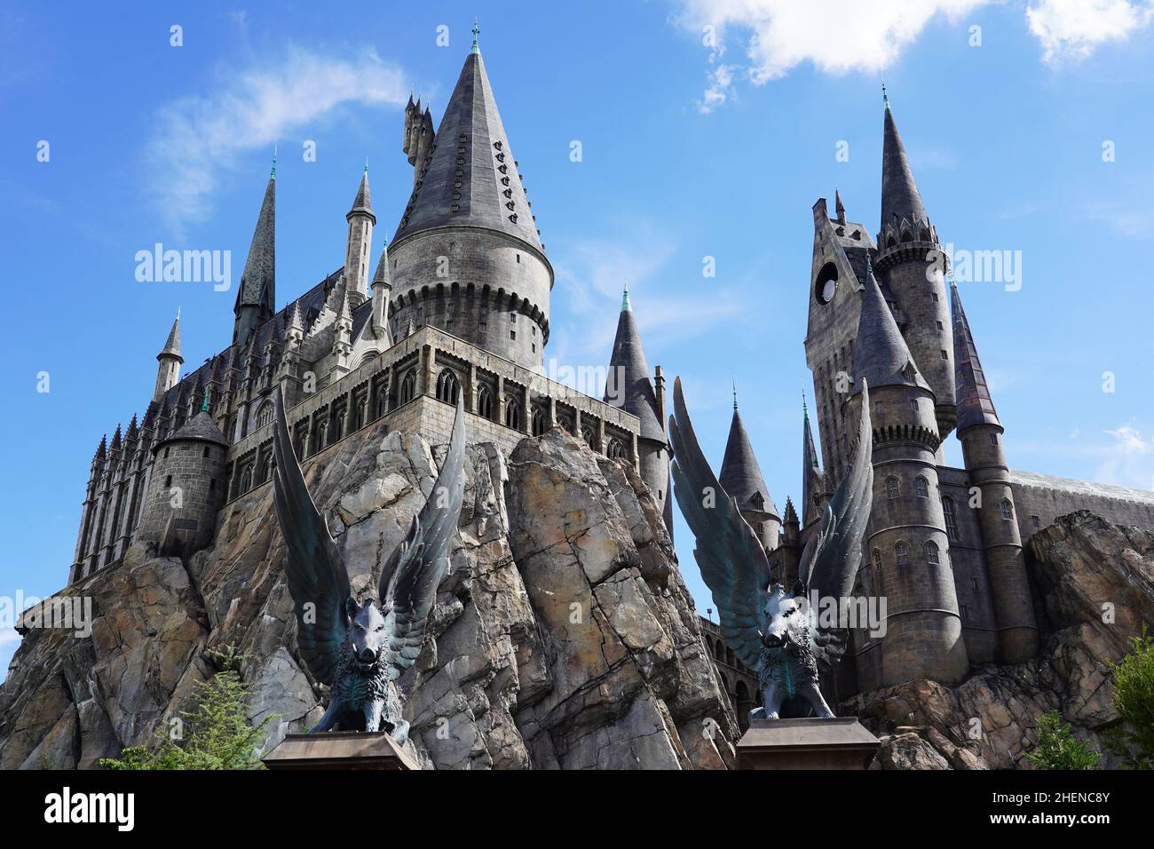 Orlando, USA – July 17, 2021: Hogwarts Castle at The Wizarding World Of ...