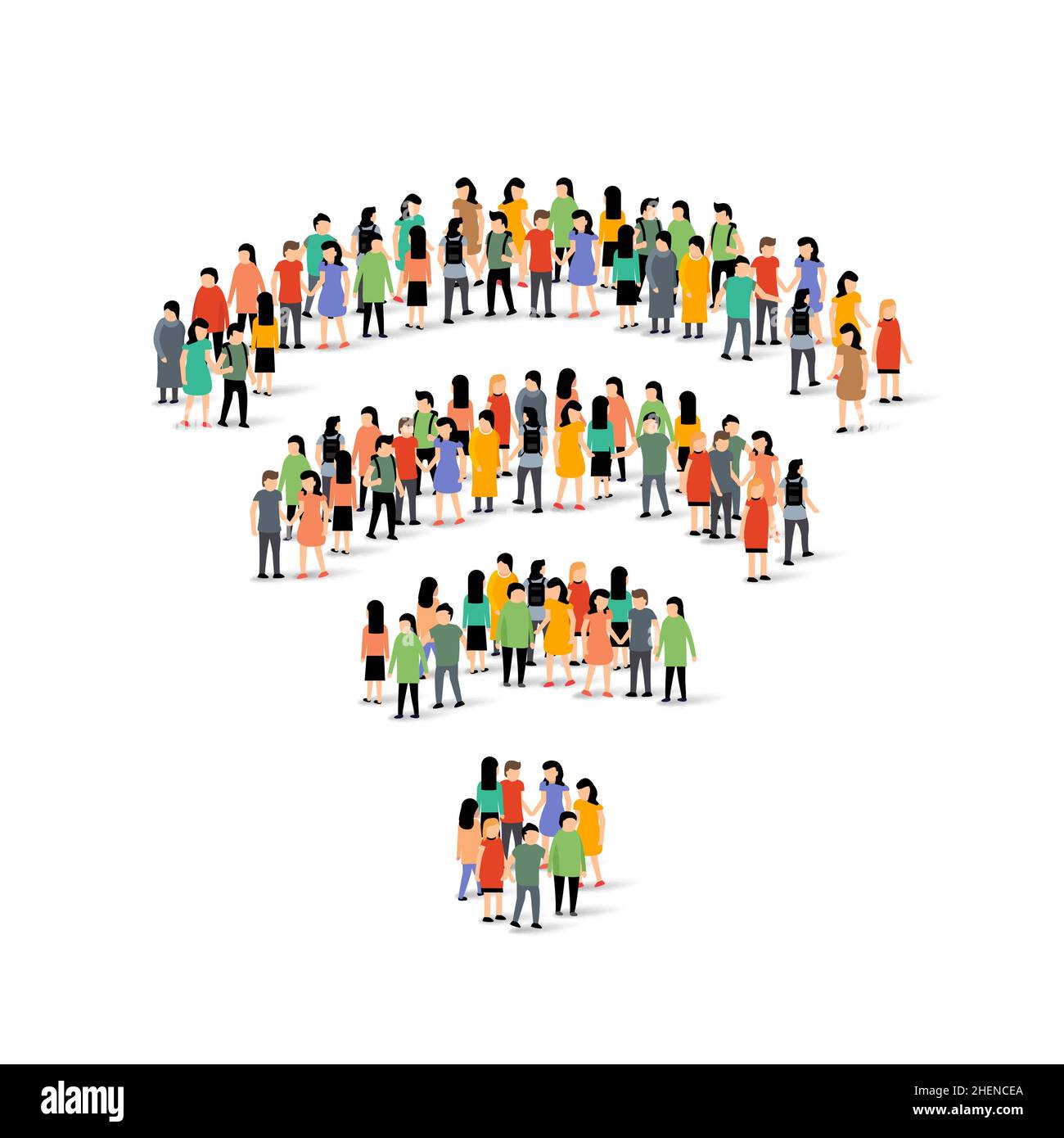 Free internet people wifi concept public zone vector illustration ...