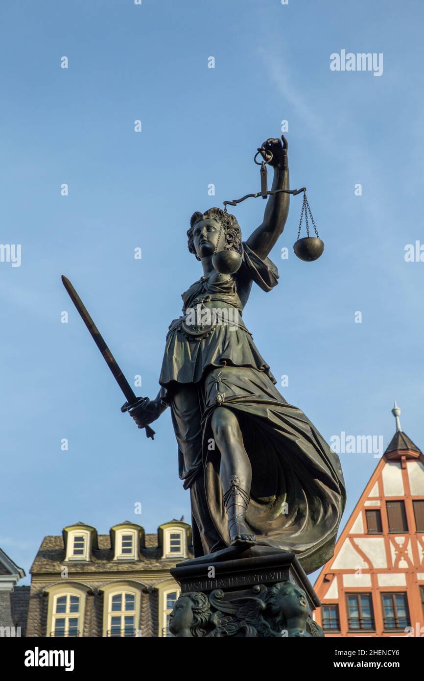 Statue Of Lady Justice In Frankfurt Germany at James Mansell blog