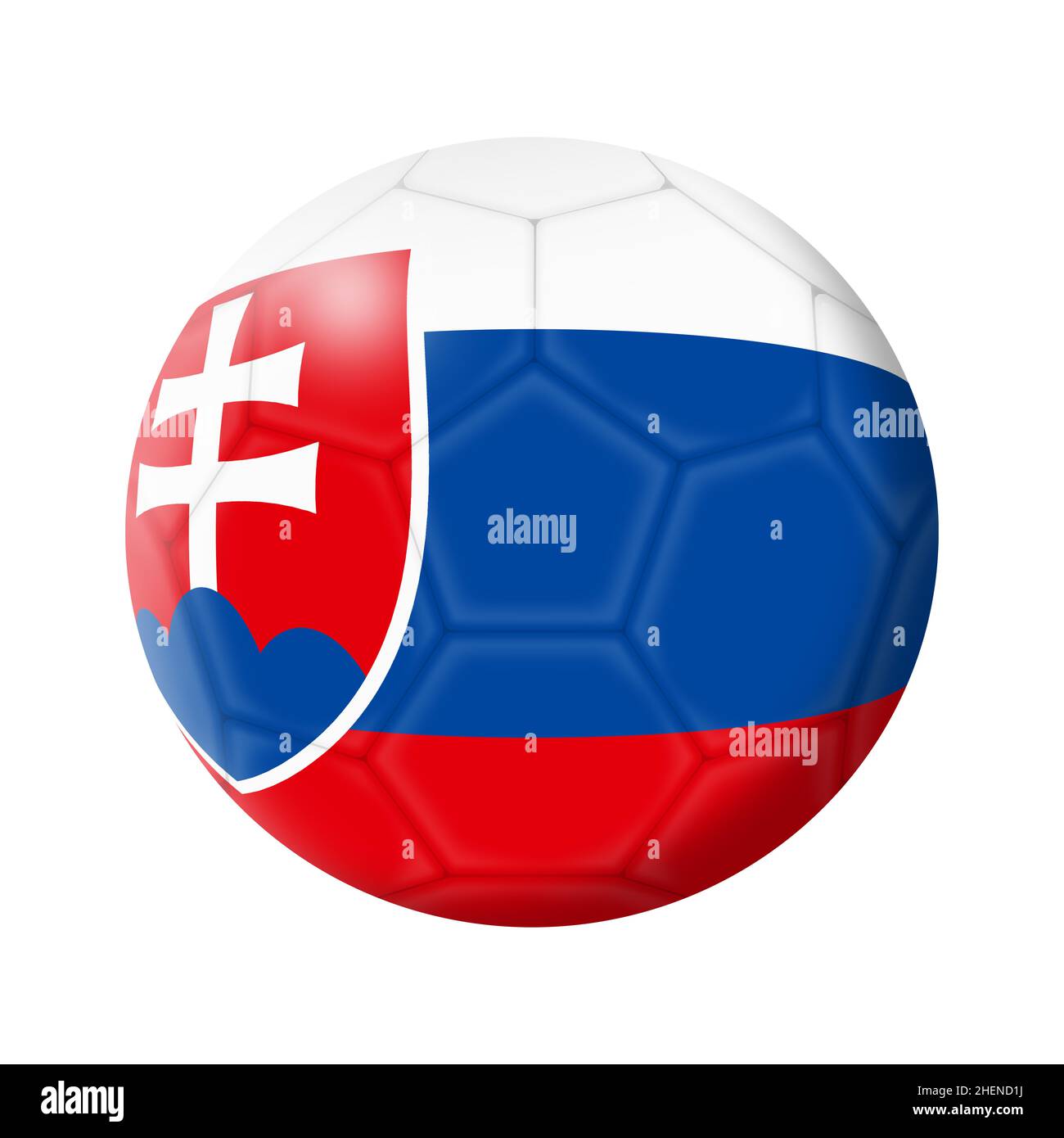 Slovakia soccer ball football illustration with clipping path 3d ...