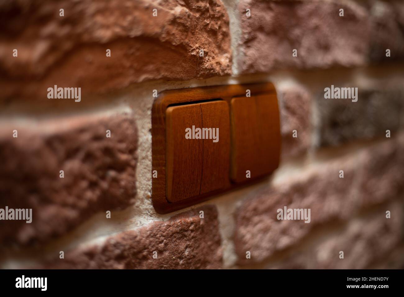 Switch for light on the wall inside the house Stock Photo - Alamy