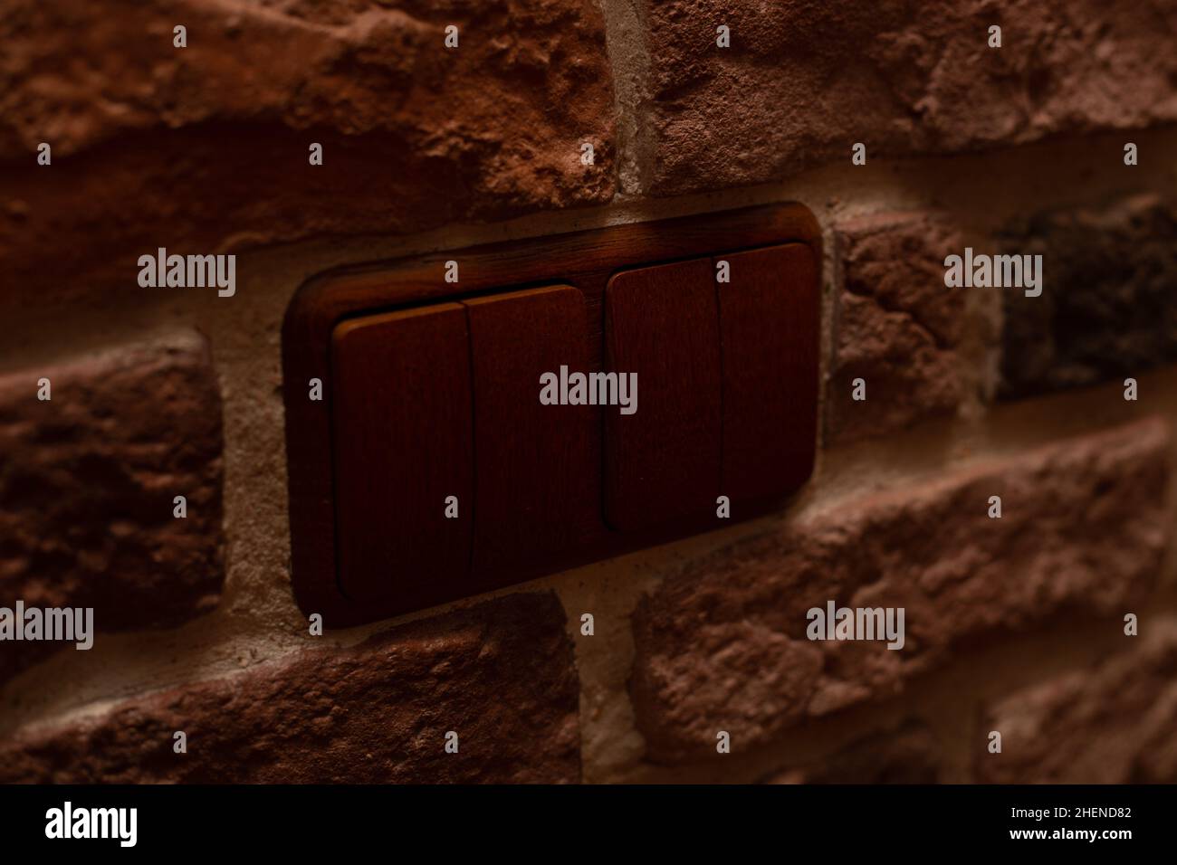 Switch for light on the wall inside the house Stock Photo - Alamy