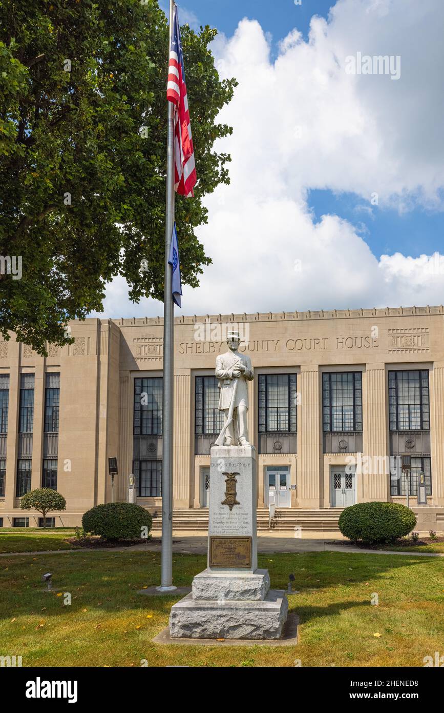 Shelbyville, Indiana, USA - August 20, 2021: The Shelby County ...