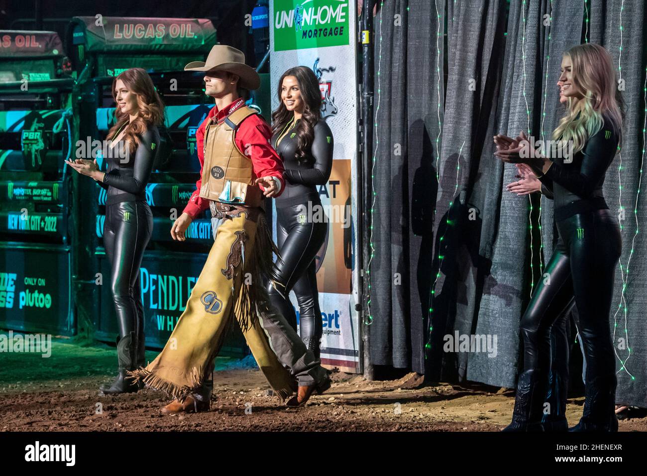 NEW YORK, NY - JANUARY 08: Chase Dougherty enters the field during the ...