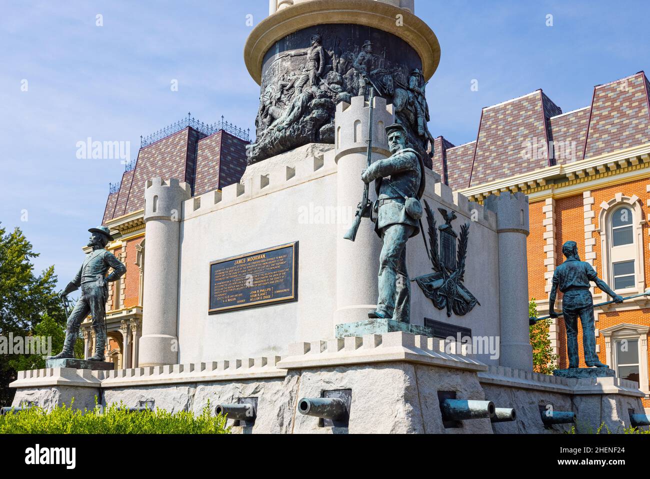 Winchester, Indiana, USA - August 21, 2021: The Civil War Monument at ...