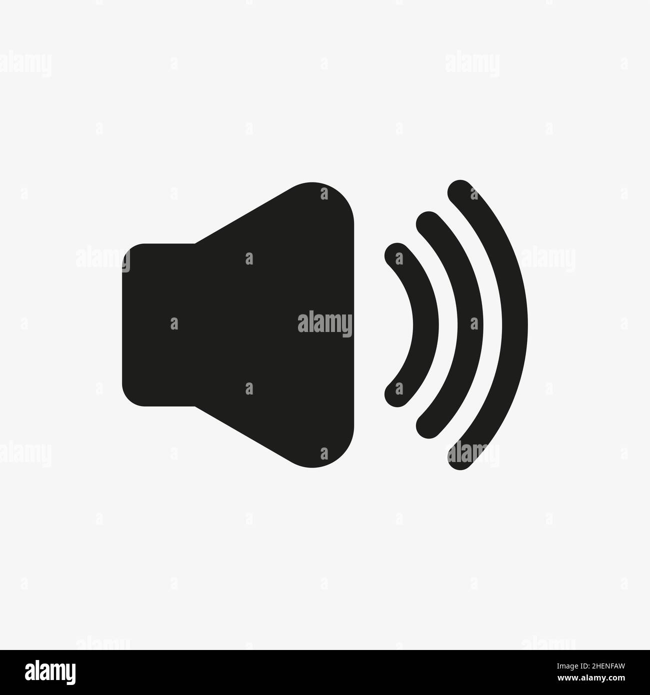 Vector icon of a speaker with sound waves Stock Vector Image & Art - Alamy