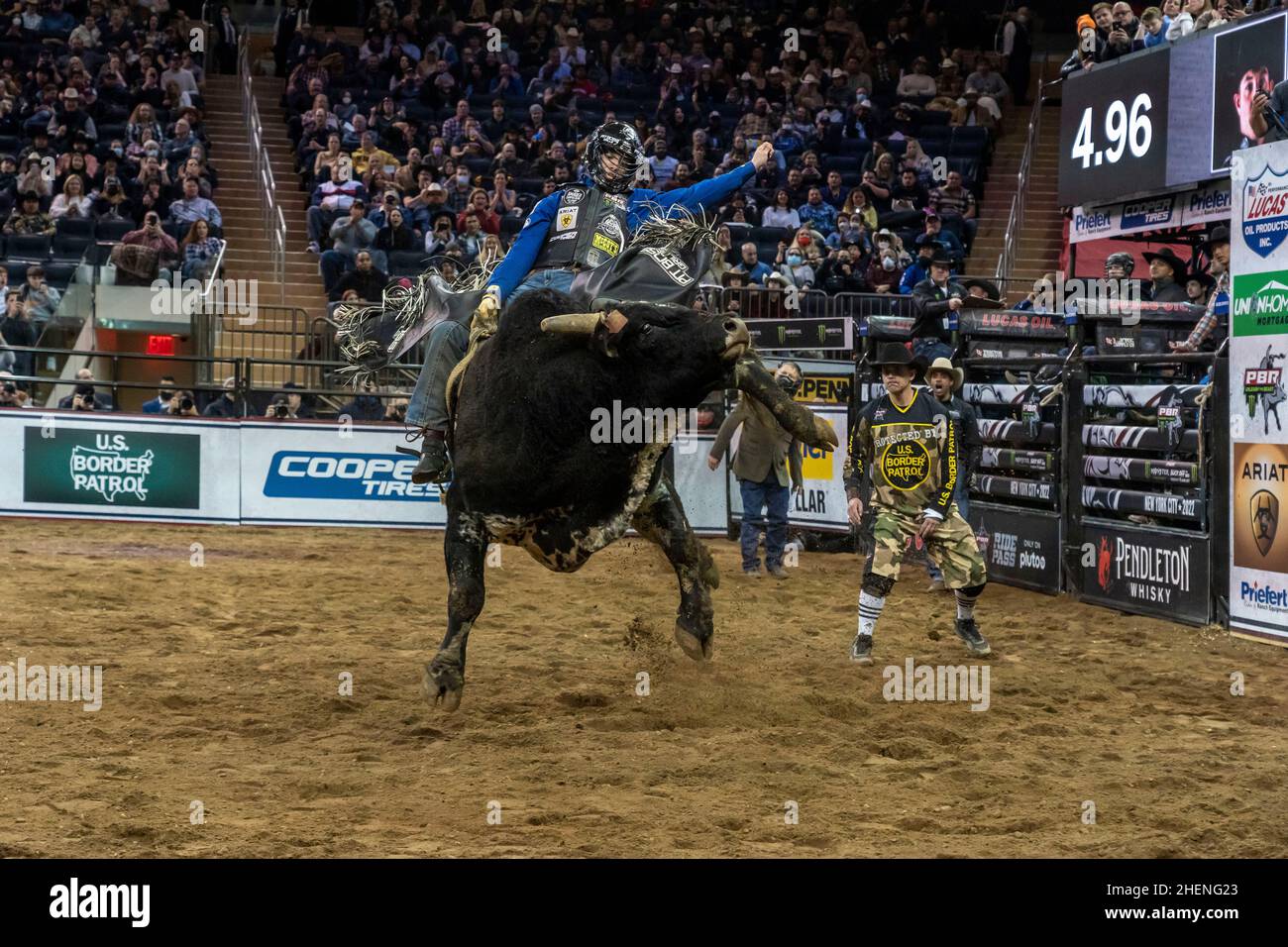 Mason Taylor rides American Gangster during the Professional Bull ...